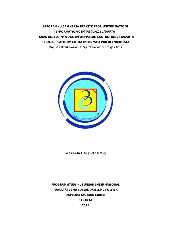 (DOC) LAPORAN KKP UNIC