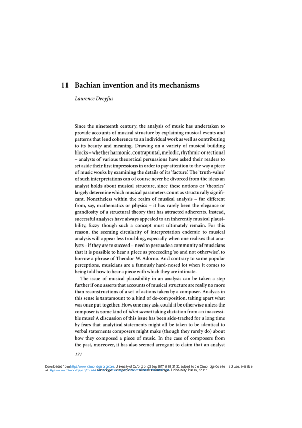 (PDF) Bachian invention and its mechanisms