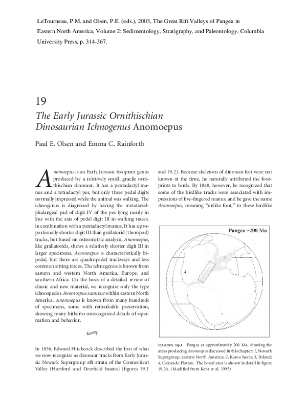 (PDF) The Early Jurassic ornithischian dinosaurian ichnogenus Anomoepus