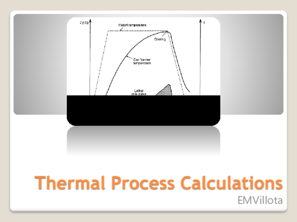 (PPT) Thermal Process Calculations