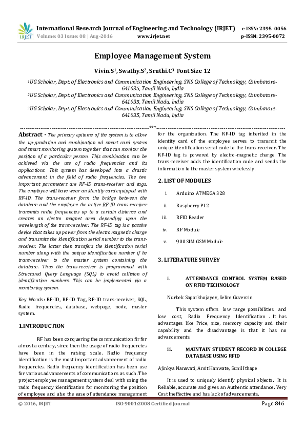 (PDF) Employee Management System