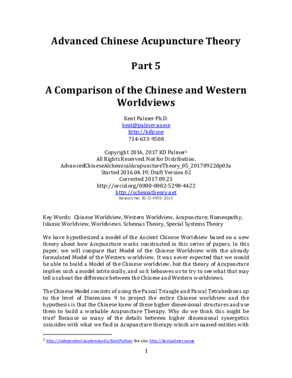 (PDF) Advanced Chinese Acupuncture Theory 05: A Comparison of the ...