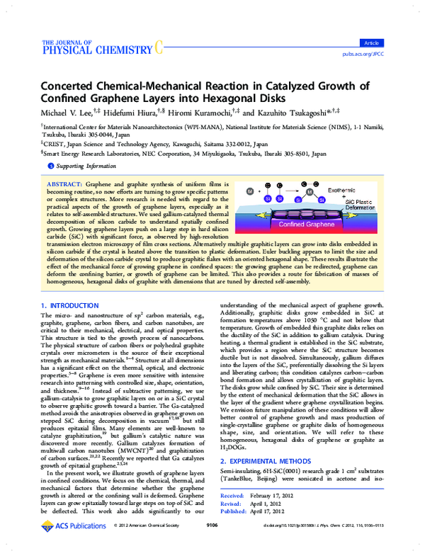 (PDF) Concerted Chemical-Mechanical Reaction in Catalyzed Growth of ...