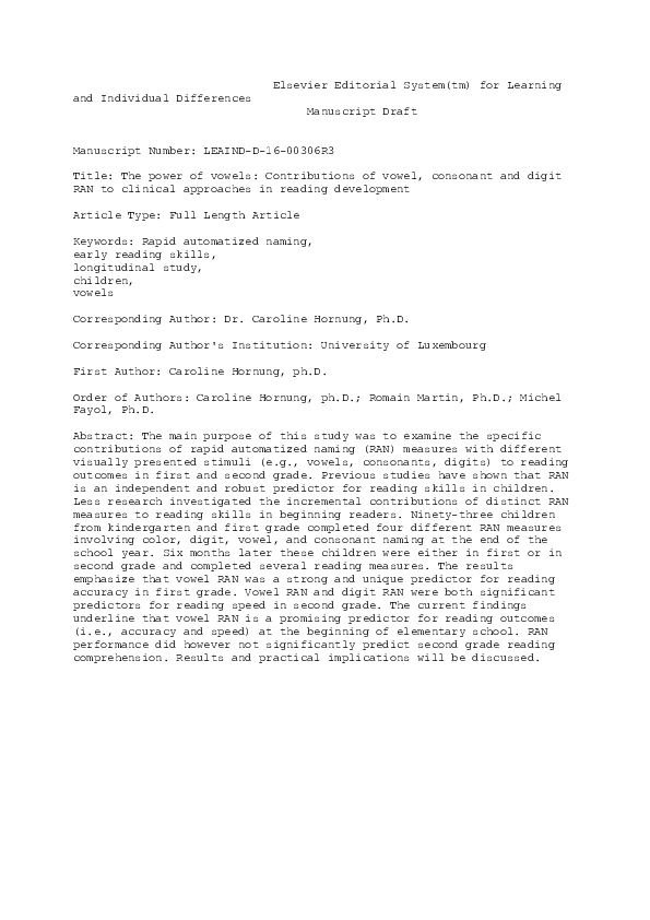 (PDF) Elsevier Editorial System(tm) for Learning and Individual Differences