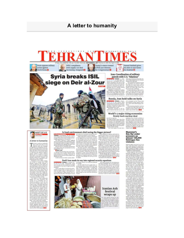 (PDF) A letter to humanity