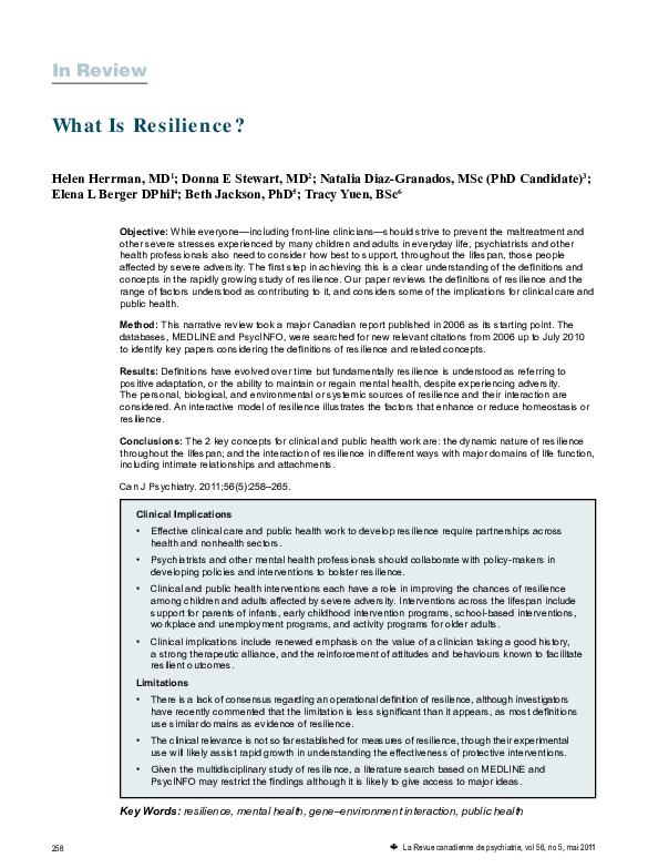 (PDF) What Is Resilience