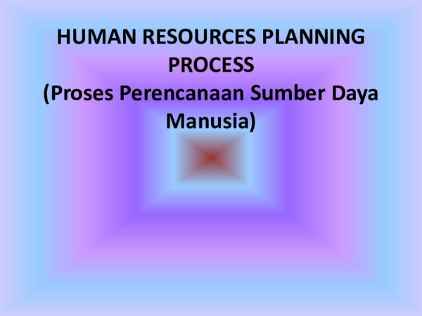 PDF HUMAN RESOURCES PLANNING PROCESS Proses Perencanaan Sumber Daya pdf-human-resources-planning-process-proses-perencanaan-sumber-daya