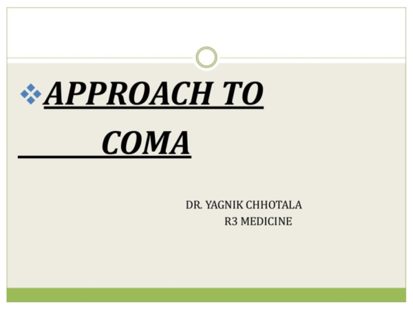 (PPT) Approach to coma