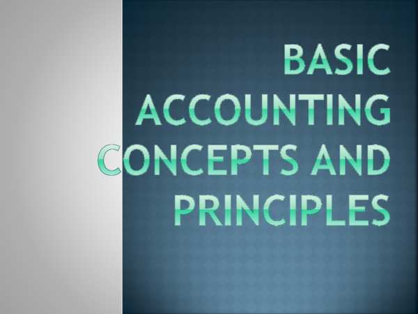 (PPT) Basic Accounting Principles