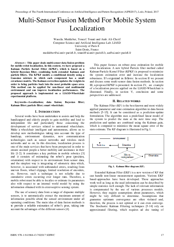 (PDF) Multi-Sensor Fusion Method For Mobile System Localization