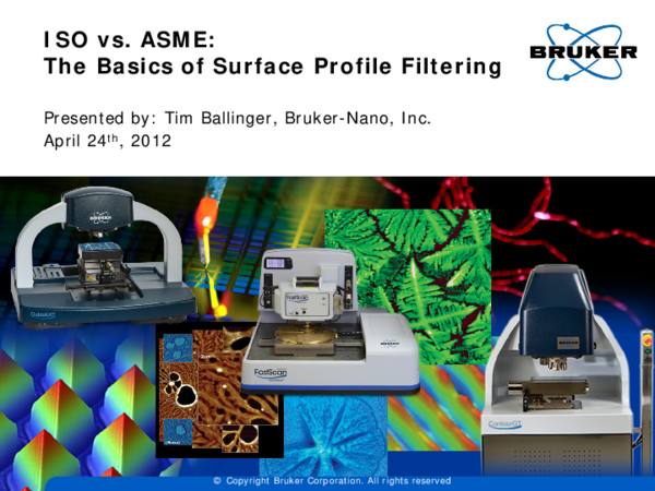 (PDF) ISO vs. ASME: The Basics of Surface Profile Filtering