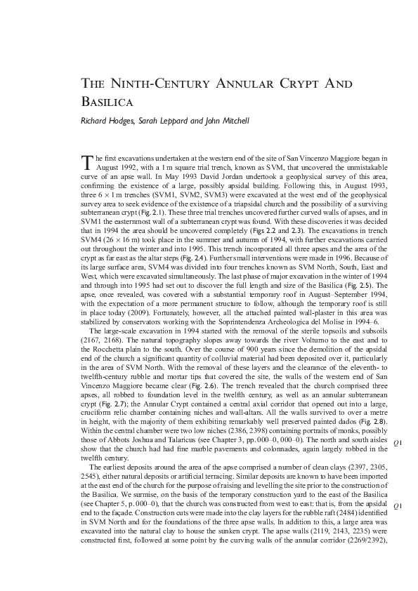 (PDF) The Ninth-Century Annular Crypt And Basilica