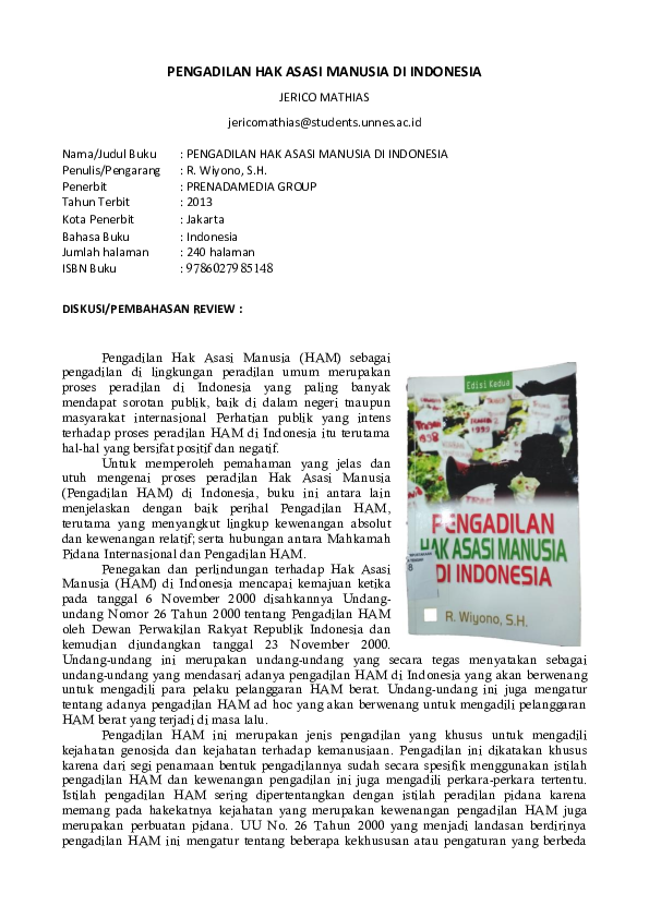 (DOC) PENGADILAN HAK ASASI MANUSIA DI INDONESIA