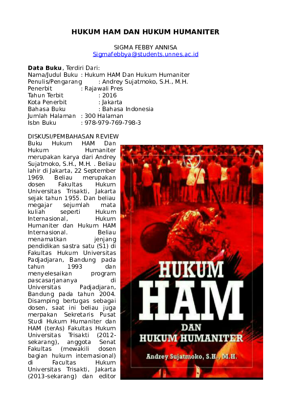 (DOC) HUKUM HAM DAN HUKUM HUMANITER