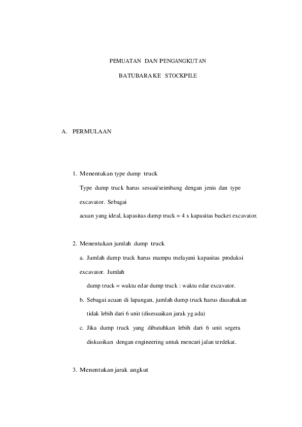 (DOC) SOP PEMUATAN DAN PENGANGKUTAN