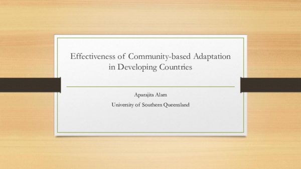 (PPT) Effectiveness of Community-based Adaptation in Developing ...
