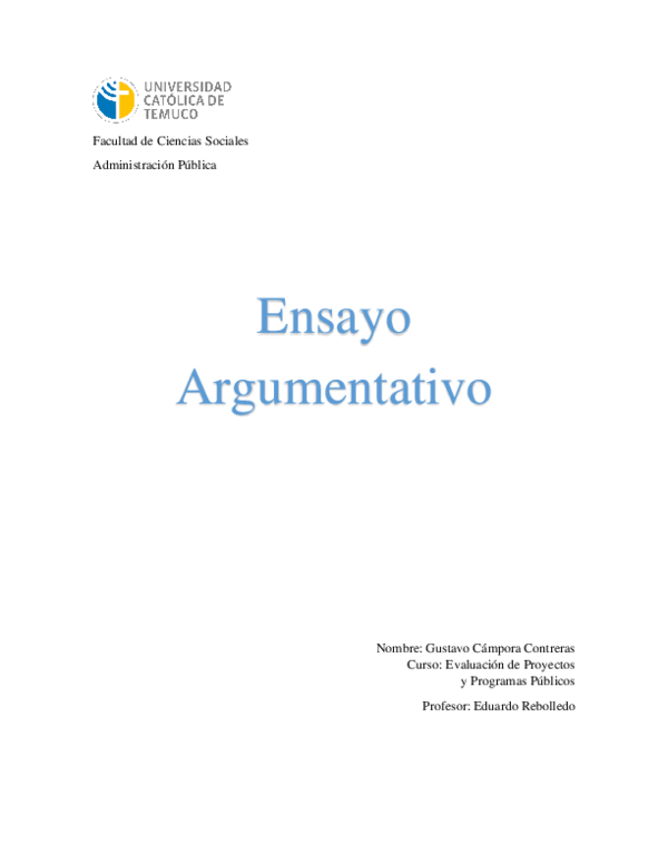 (DOC) Ensayo Argumentativo