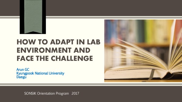 (PDF) HOW TO ADAPT IN LAB ENVIRONMENT AND FACE THE CHALLENGE | Arun GC ...