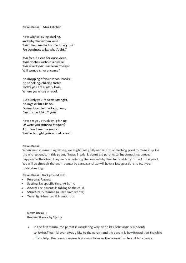 (DOC) News Break – Max Fatchen