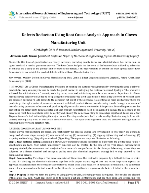 (PDF) Defects Reduction Using Root Cause Analysis Approach in ...