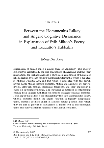 (PDF) Between the Homunculus Fallacy and Angelic Cognitive Dissonance ...