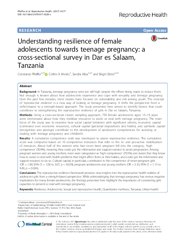 (PDF) Pfeiffer et al 2017 Reproductive Health