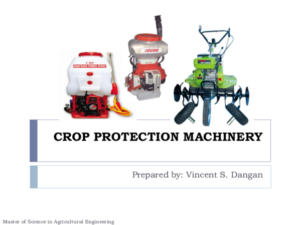 (PPT) CROP PROTECTION MACHINERY