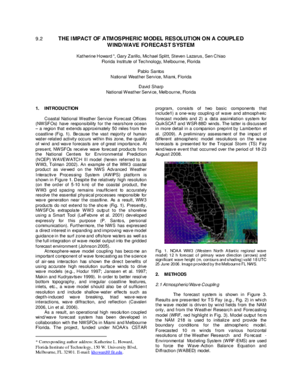 (PDF) The impact of atmospheric model resolution on a coupled wind/wave ...