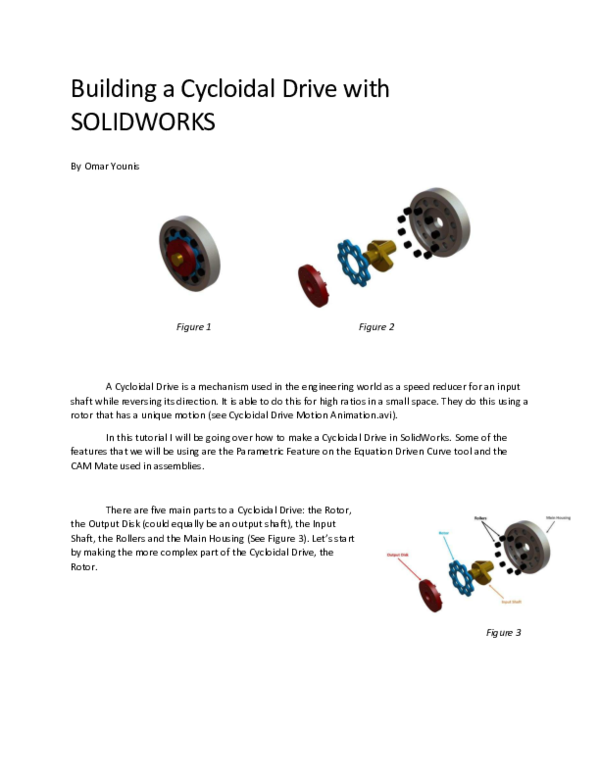 (PDF) Building a Cycloidal Drive with SOLIDWORKS