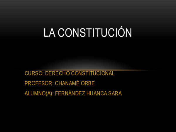 (PPT) LA CONSTITUCIÓN PowerPoint