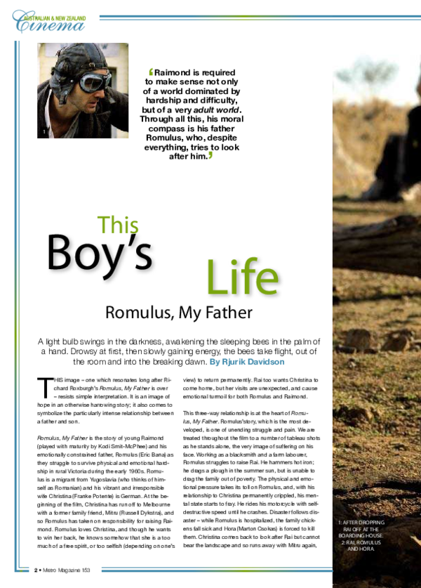 (PDF) This Boy's Life: 'Romulus, My Father