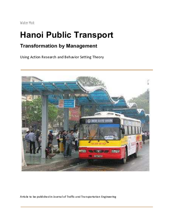 (PDF) Hanoi Public Transport Transformation by Management (PDF) Hanoi Public Transport Transformation by Management