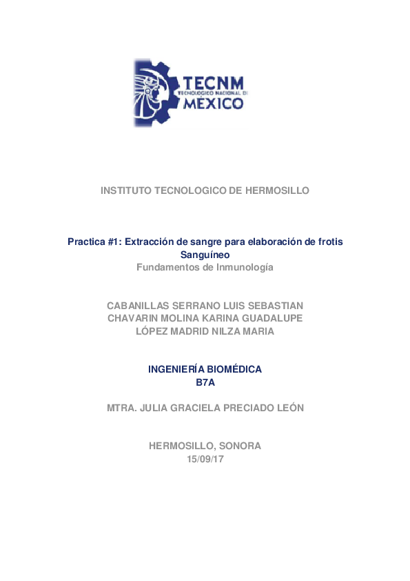(PDF) Practica #1: Extracción de sangre para elaboración de frotis ...