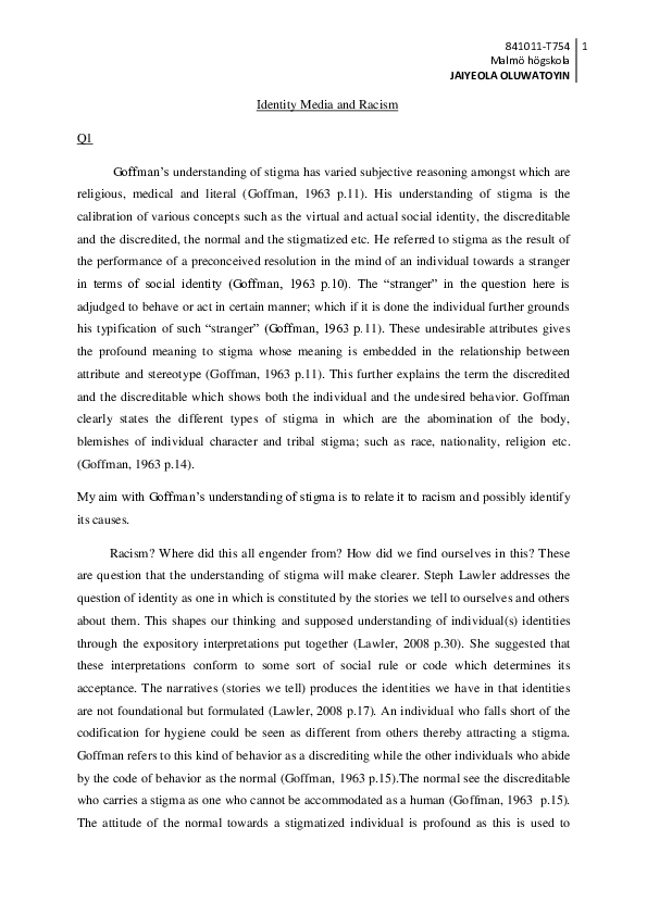 (DOC) Identity Media and Racism