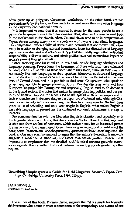 (PDF) Describing Morphosyntax: A Guide for Field Linguists:Describing ...