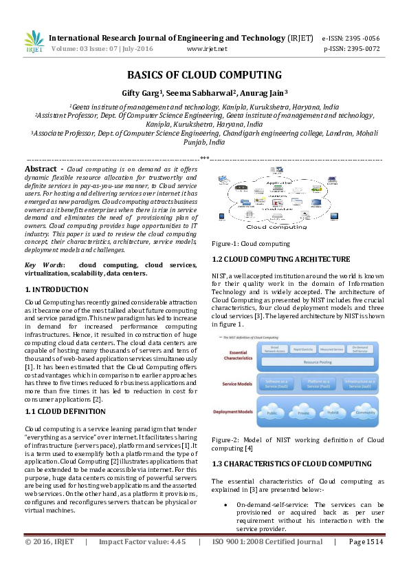 (PDF) BASICS OF CLOUD COMPUTING