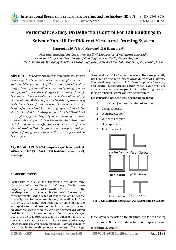 (PDF) Performance Study On Deflection Control For Tall Buildings In ...