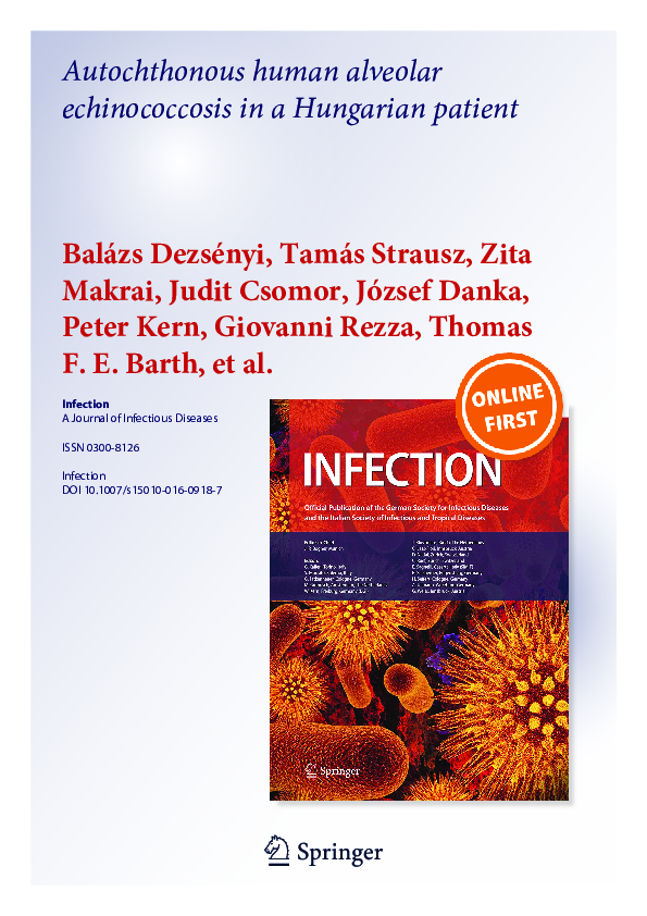 (PDF) Infection A Journal of Infectious Diseases Autochthonous human ...