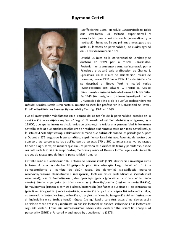 (DOC) Raymond Cattell