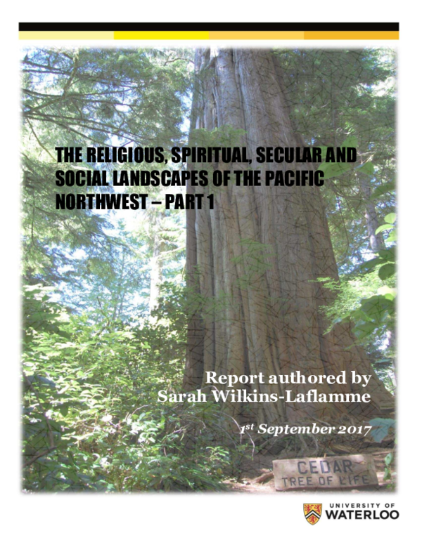 (PDF) The Religious, Spiritual, Secular and Social Landscapes of the ...
