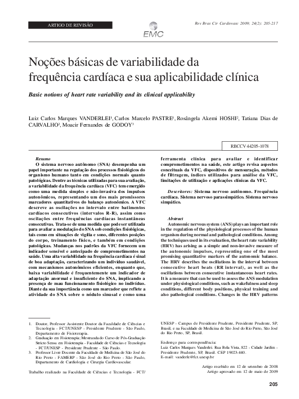 No es b sicas de variabilidade da frequ ncia card aca e sua ...