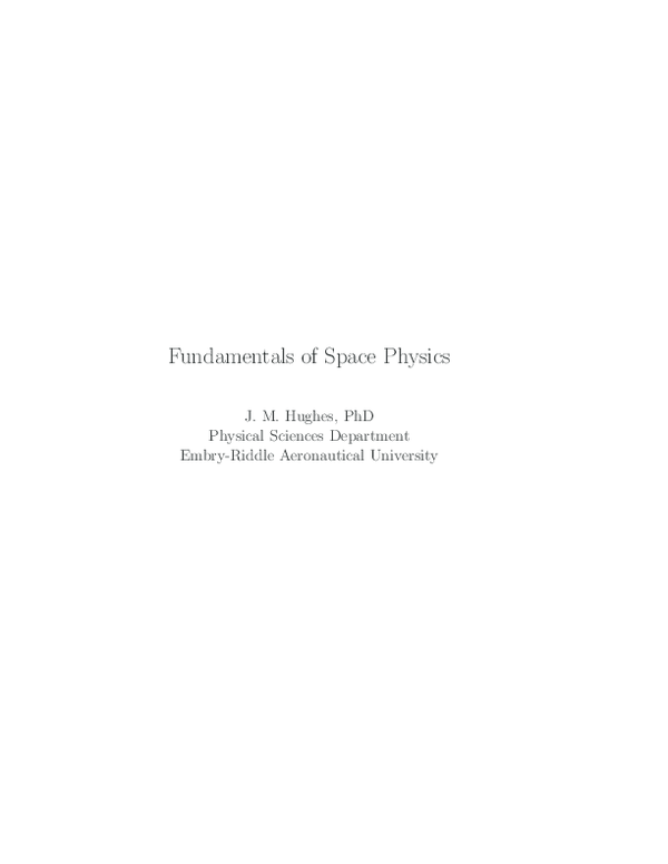 (PDF) Fundamentals of Space Physics