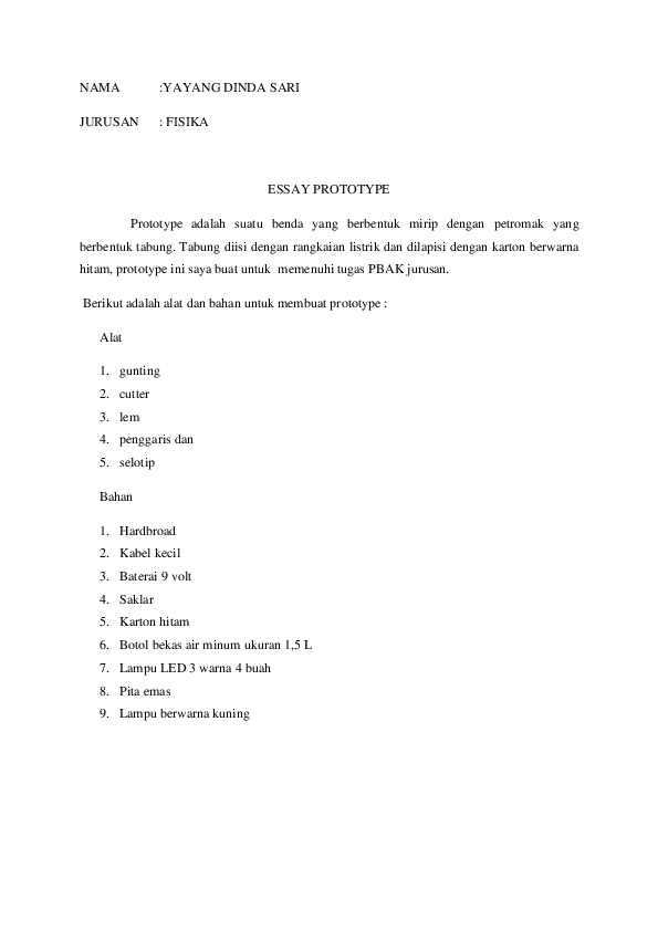 (DOC) Tugas Essay prototype
