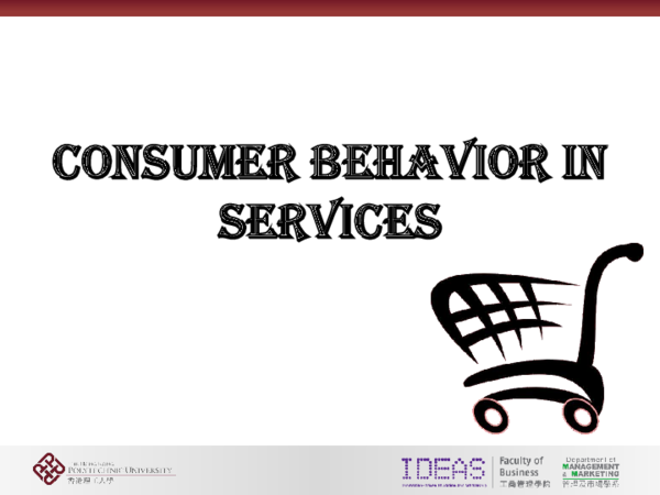 (PDF) Consumer Behavior in Services