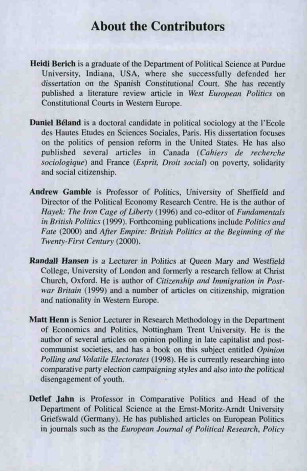 (PDF) Reforming the French welfare state: solidarity, social exclusion ...