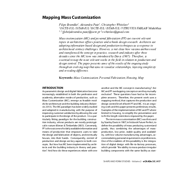 (PDF) Mapping Mass Customization