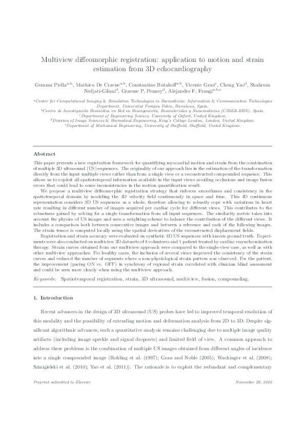 (PDF) Multiview diffeomorphic registration: Application to motion and ...