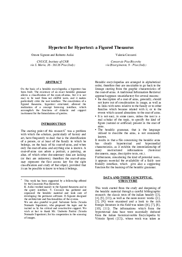 (PDF) Hypertext for Hypertext: a Figured Thesaurus