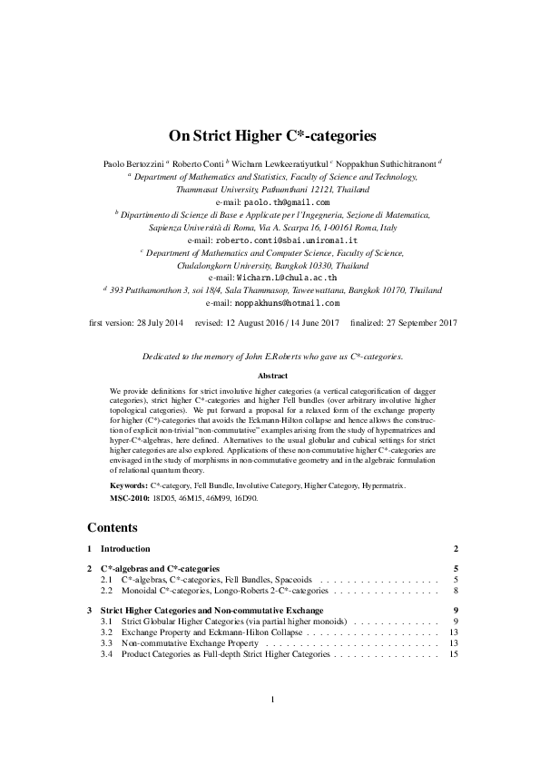 (PDF) On Strict Higher C*-categories