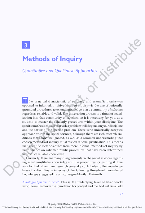 Methods of Inquiry